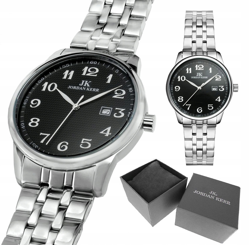 Stalowy Zegarek Męski Jordan Kerr z Datownikiem - 11757760580 ...