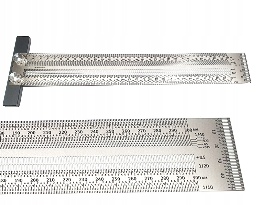 MIARKA LINIJKA TRASERSKA DO DREWNA TYP T 300 MM - 11343145397 ...