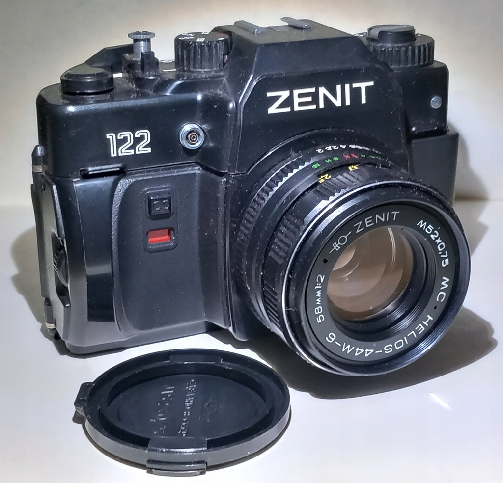 Aparat Zenit 122, Helios-44M-6, futerał - 13421439187 - oficjalne archiwum Allegro