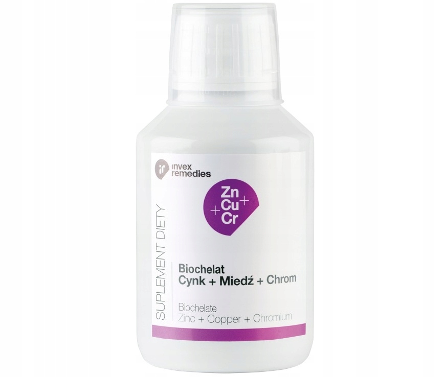 INVEX REMEDIES BIOCHELAT CYNK MIEDŹ CHROM 150ml - 9617901586 ...