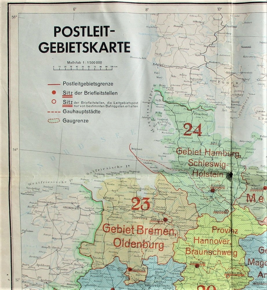 Mapa Pocztowa III Rzesza Postleitzahlengebiete - 14352234126 ...