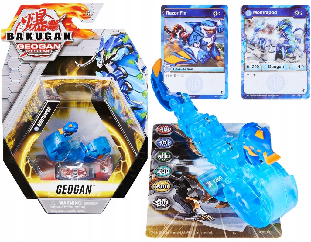 BAKUGAN GEOGAN RISING MONTRAPOD FIGURKA KARTY - 11813750186 - oficjalne ...