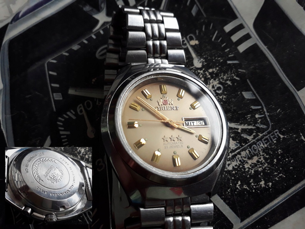 ORIENT automatic 46943 -- oryginał JAPAN -- ideał - 11837376018 ...