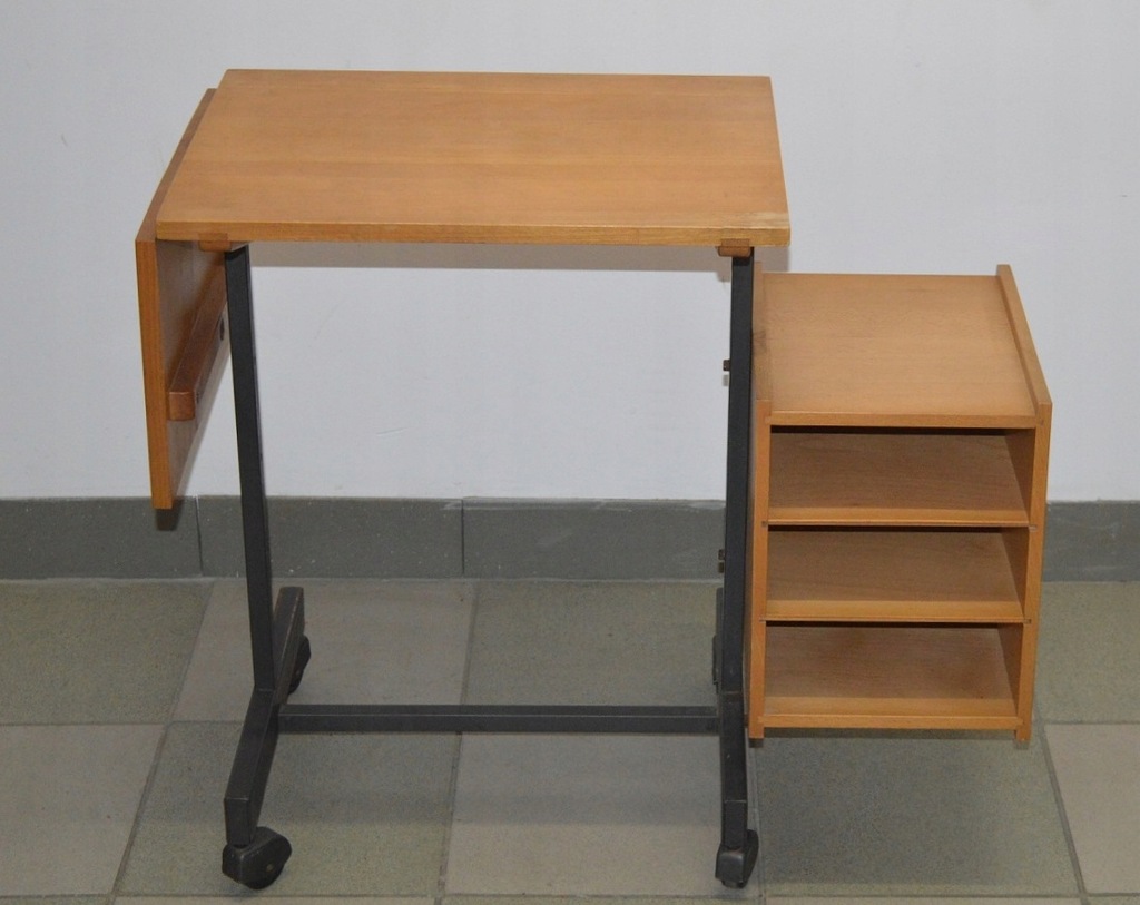 MAŁE ROZKŁADANE BIURKO STOLIK Z ORGANIZEREM DESIGN - 10781425570 ...