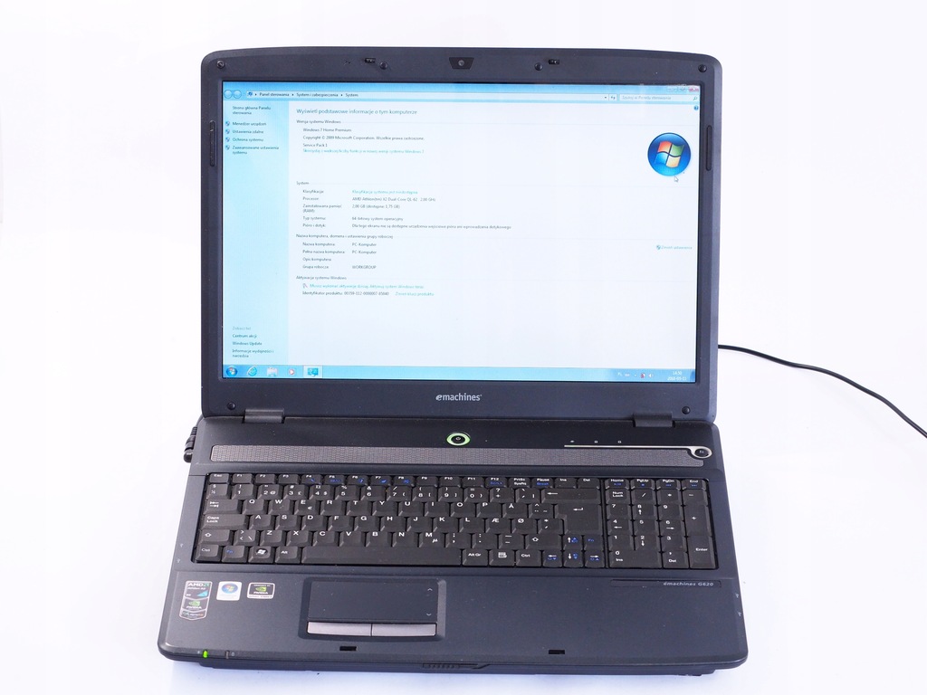 Laptop emachines G620, Ekran 17", dobry stan - 9760364018 - oficjalne ...