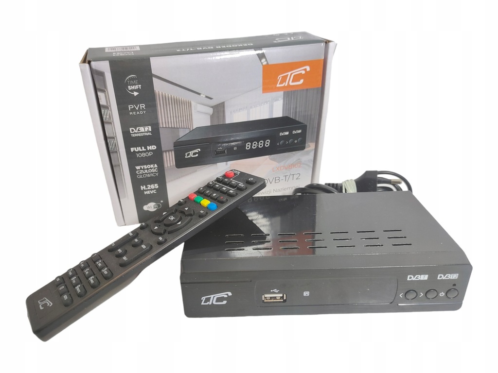 Dekoder DVBT-2 HEVC LXDVB102 - 13164147960 - oficjalne archiwum Allegro