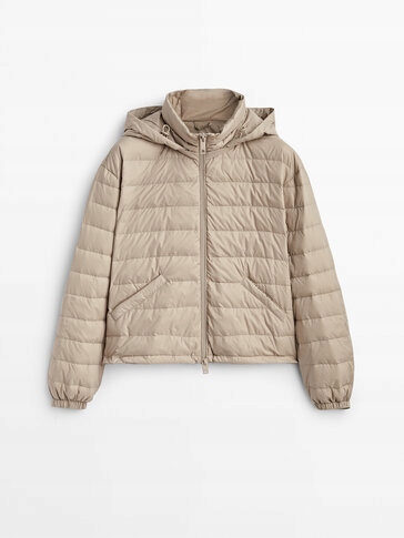MASSIMO DUTTI puchowa bomberka L / 80 euro - 13355124964 - oficjalne ...
