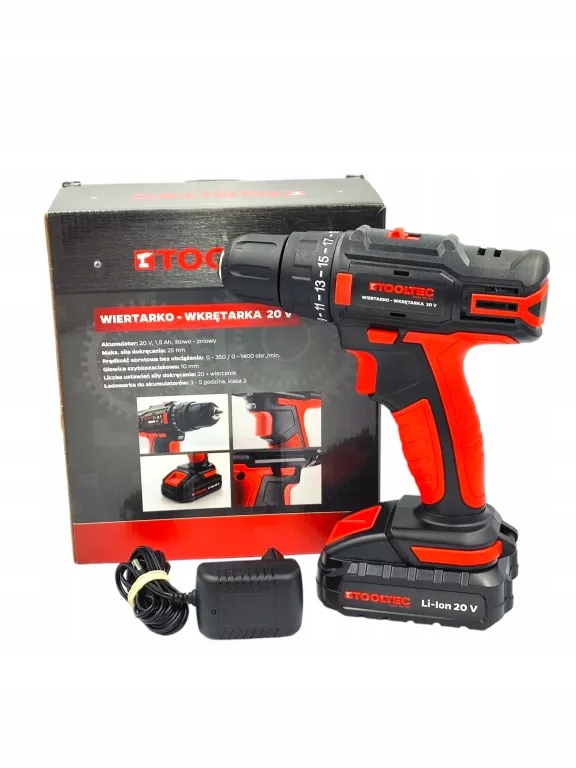 WIERTARKO - WKRĘTARKA AKUMULATOROWA TOOLTEC 20V - 13374719371 ...