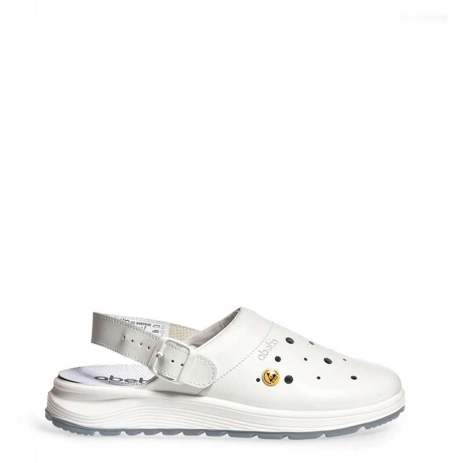 Klapki Ochronne Robocze EASY 2.0 Białe OB Właściwość ESD Perforacja r ...