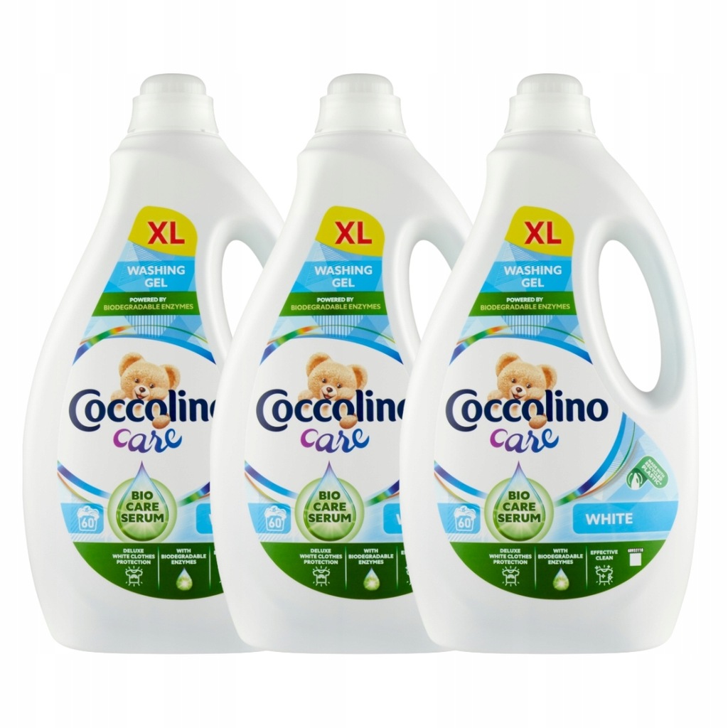 Coccolino Care Płyn Żel do prania Biały 3x2,4L 180 prań - 9640205121 ...