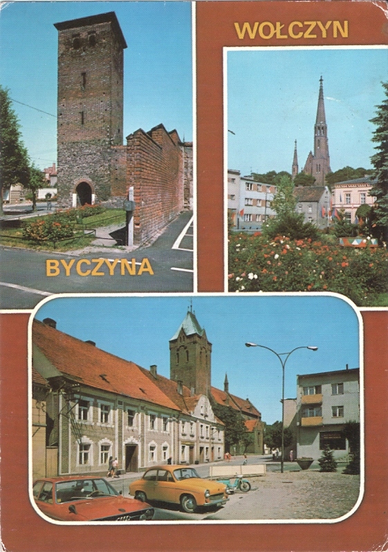 BYCZYNA - WOŁCZYN - RYNEK i MOTOR + KOŚCIÓŁ - 1985R - 14941558604 - oficjalne archiwum Allegro