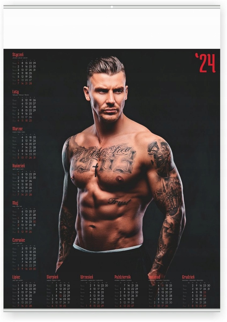 Kalendarz Man 2024 MĘŻCZYŹNI NA PREZENT PANIEŃSKI - 14236269229 ...