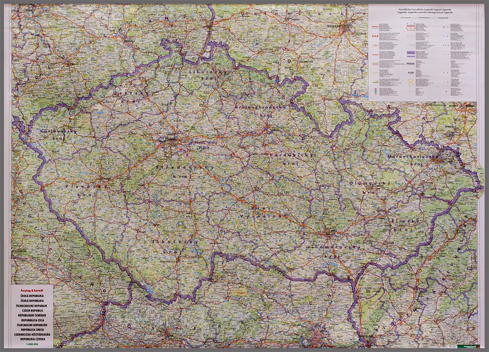 Czechy mapa ścienna arkusz plakat - 11351199497 - oficjalne archiwum ...