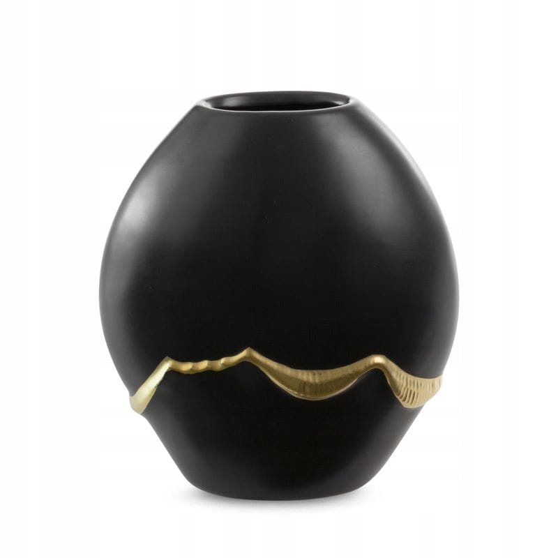 OZDOBNY WAZON NA KWIATY SZEROKI 18X10X20 CM CZARNY - 12598571731 ...