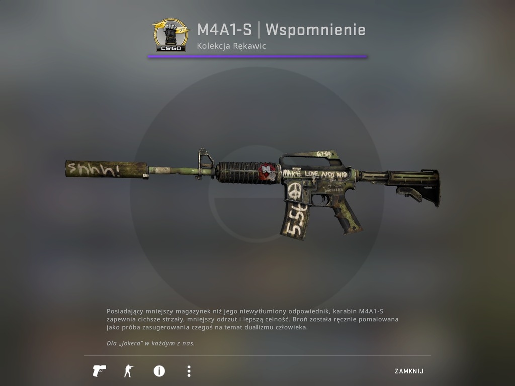 M4A1-S WSPOMNIENIE (Flashback) 3/5 FT CS: GO skin - 12328579275 ...