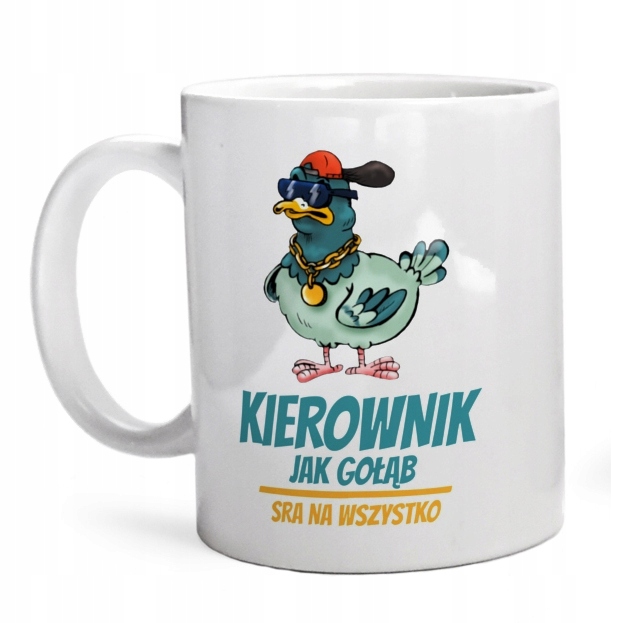Śmieszny prezent kierownik jak gołąb kubek - 11972250273 - oficjalne ...