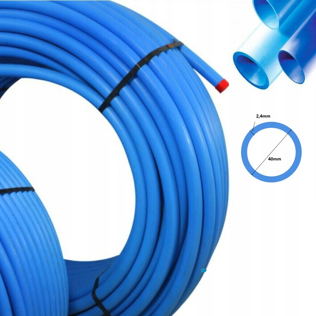 Rura do wody PE100 HD 50 metrów 40x2,4mm PN10 - 12841193723 - oficjalne archiwum Allegro