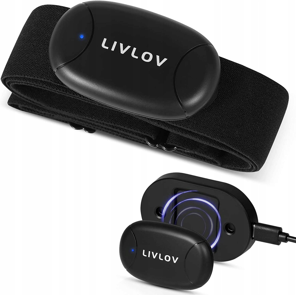 LIVLOV V8 Monitor tętna Pasek na klatkę piersiową - 12681928536 ...