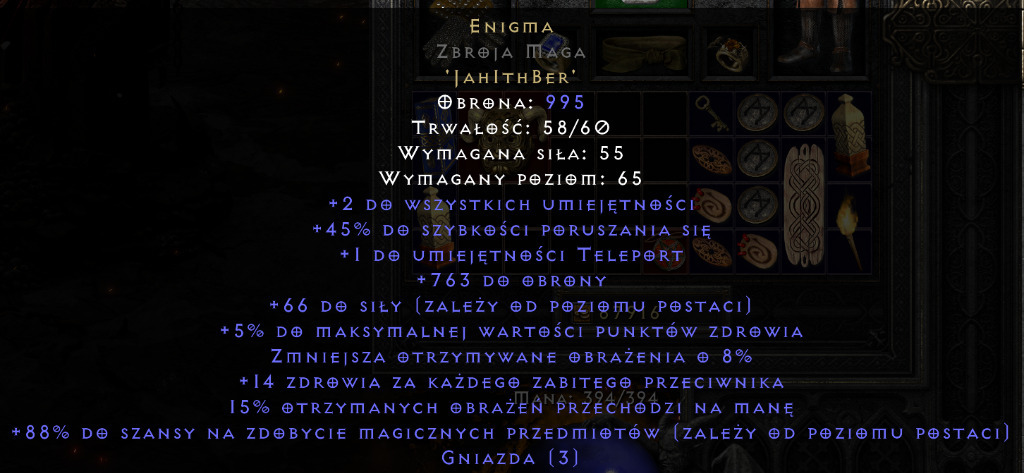 Enigma Zbroja Maga D2R Resurrected Ladder LD PC PS - 13017241762 ...