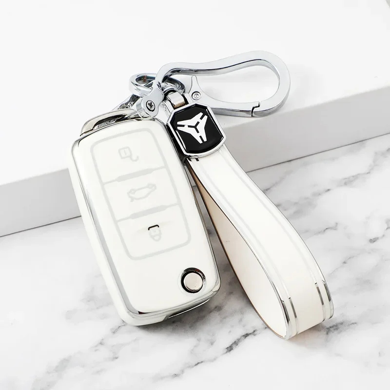 TPU Car Key Case for VW Polo Golf Bora Jetta Passat Tiguan Beetle Caddy ...