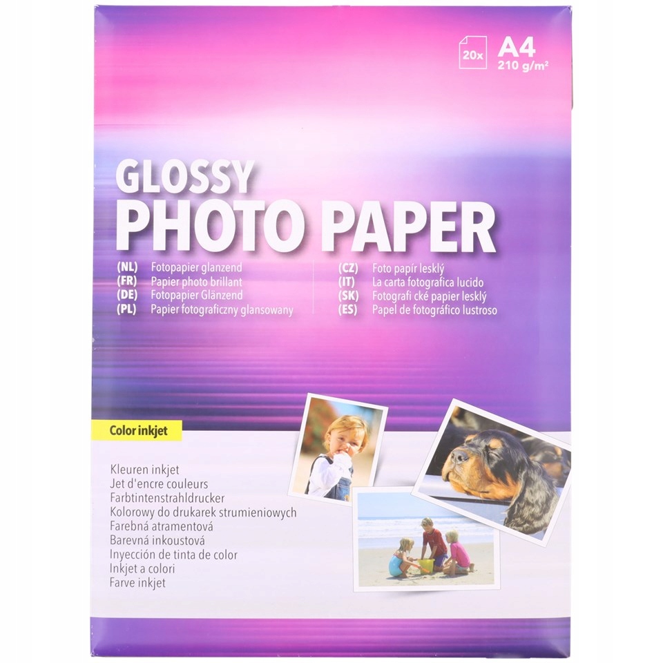 PAPIER FOTOGRAFICZNY A4 DO DRUKARKI 20SZT BŁYSK - 13101971257 - oficjalne archiwum Allegro