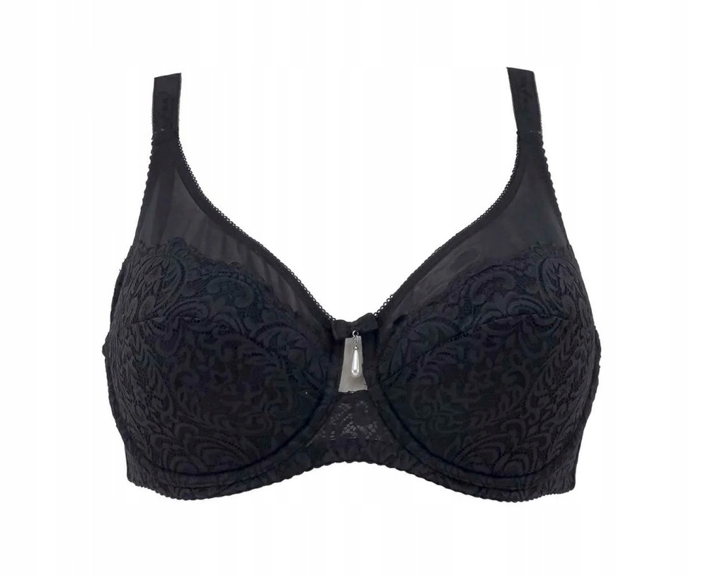 ANFEN PÓŁUSZTYWNIANY BIUSTONOSZ CZARNY 80E - 13369649575 - oficjalne archiwum Allegro