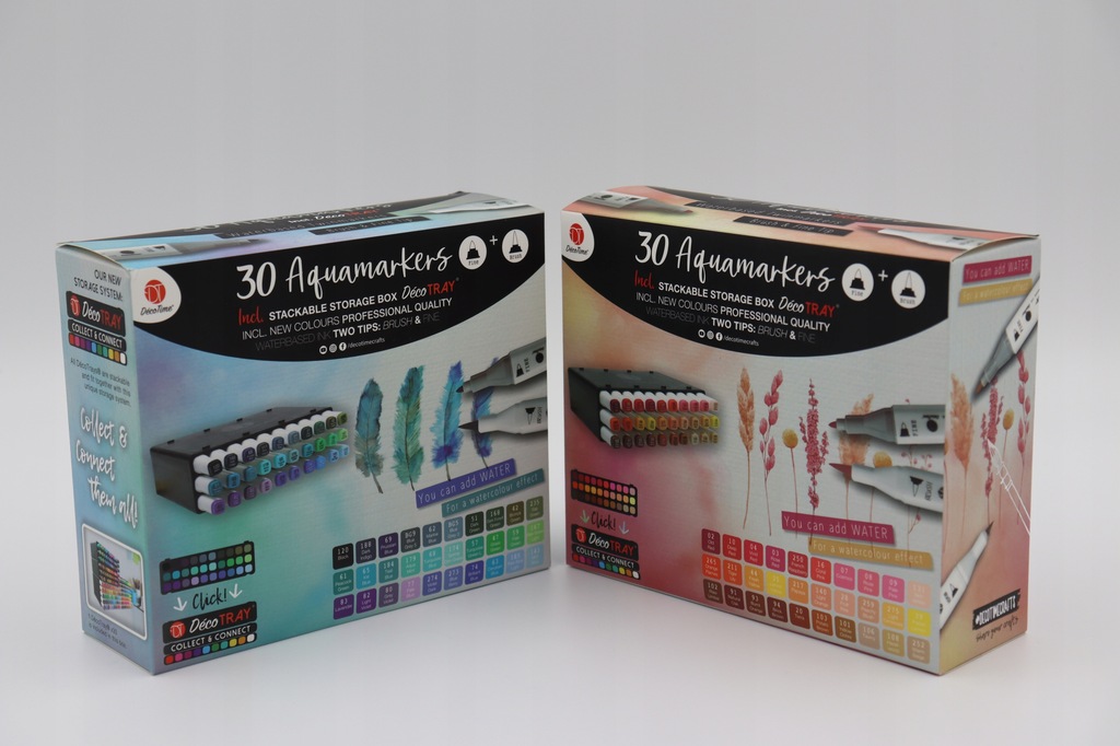 MARKERY AKWARELOWE GRUBE I WĄSKIE 2x30 SZT. ZESTAW - 13017818216 ...