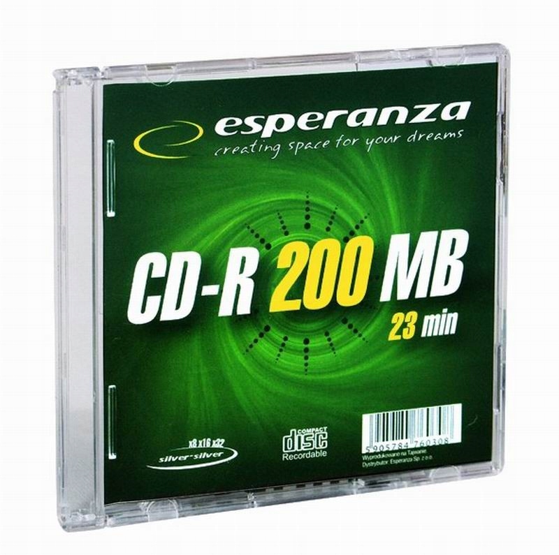 Płyta Mini CD-R 200MB x32 Esperanza 8cm Slim box - 7858058811 - oficjalne archiwum Allegro