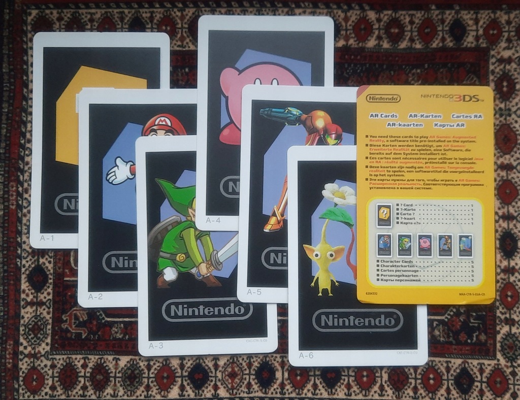 Zestaw komplet kart AR karty Nintendo 3DS 2DS Augmented Reality ...