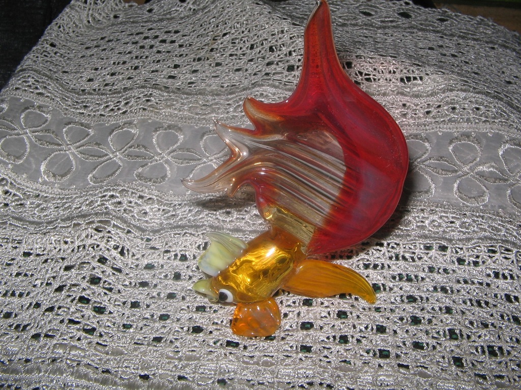 szklana figurka rybka, ryba welonka - 9870222762 - oficjalne archiwum ...