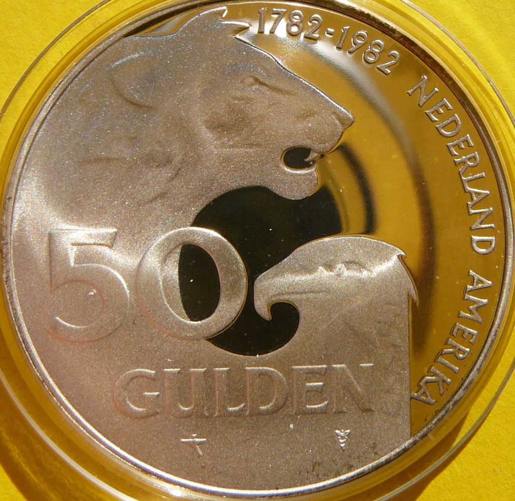 50 GULDEN HOLANDIA 1982 ORZEŁ TYGRYS PRZYJAŹŃ z USA - 15211823655 ...
