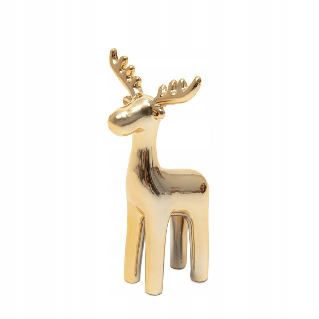 Renifer złoty DEKORACJA DARIAN 8x15 cm HOMLA - 12752695552 - oficjalne ...