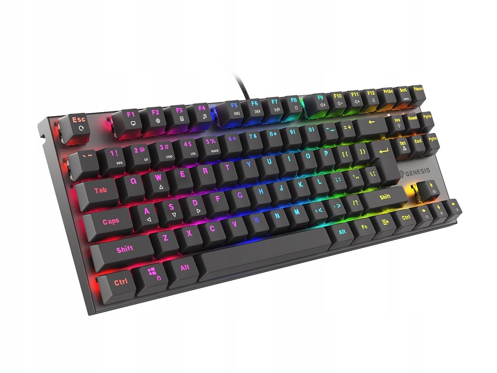 KLAWIATURA GAMINGOWA GENESIS THOR 303 TKL US RGB - 12644994382 ...