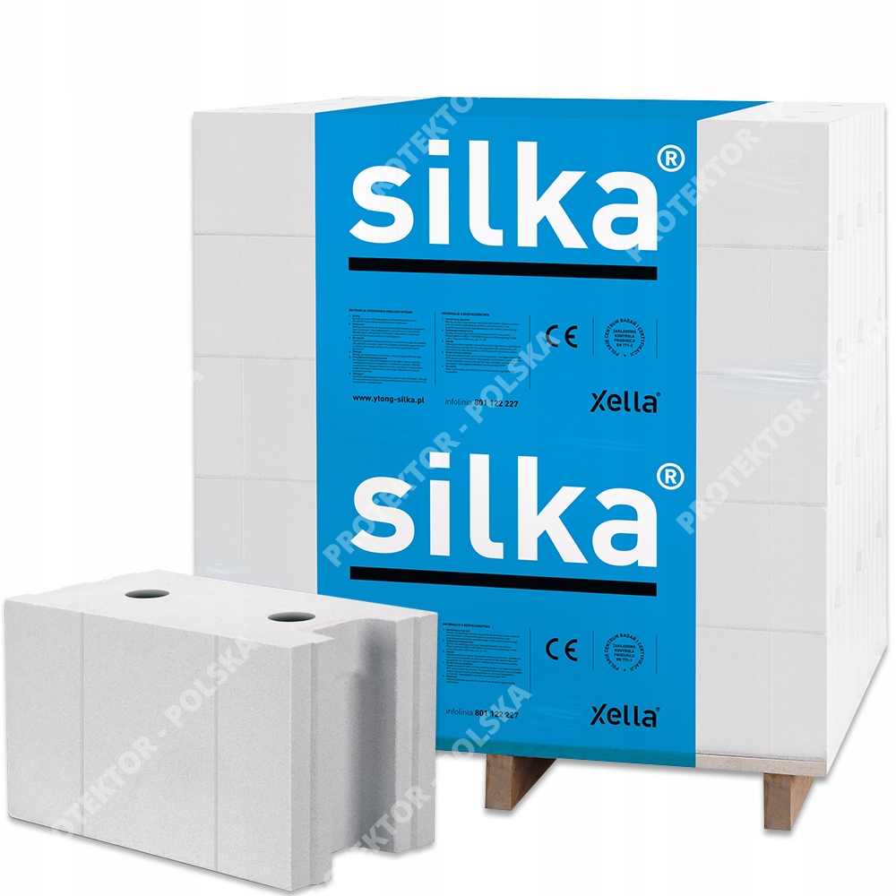 SILKA E18 bloczek silikatowy pustak silikat cegła - 10611199792 ...