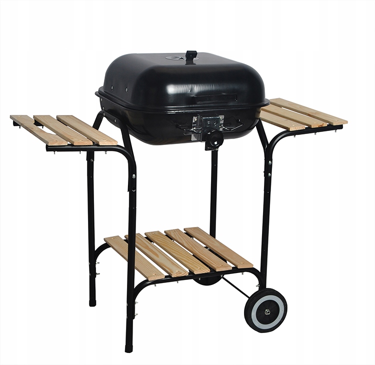 GRILL OGRODOWY WĘGLOWY DUŻY GRIL Z POKRYWĄ PÓŁKAMI - 13311171096 ...