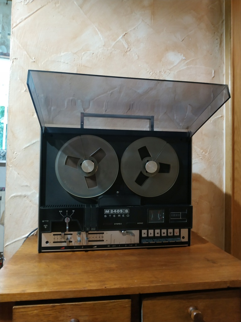 Magnetofon szpulowy PRL Unitra M2405S - 11001409870 - oficjalne archiwum Allegro