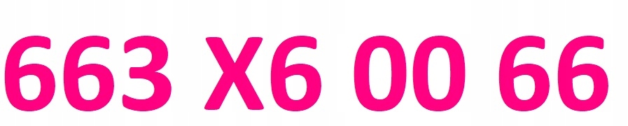 663 X6 11 66 plush plus złoty numer karta sim - 14300715665 - oficjalne ...