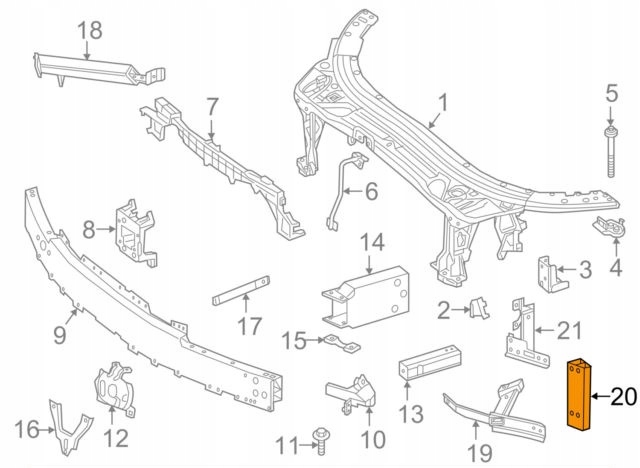 Podpora łącznik na pas Mercedes W205 A2056208100 - 7681635854 ...