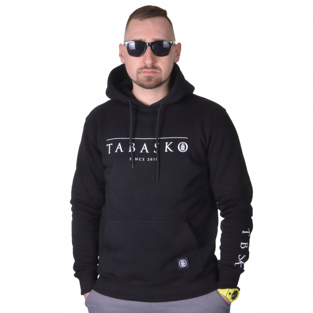 TABASKO BLUZA Z KAPTUREM KANGURKA LINE CZARNA S - 12200770616 - oficjalne archiwum Allegro