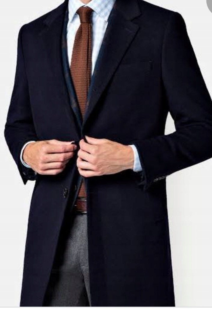 Płaszcz męski Lavard czarny klasyka wełna - 12883547572 - oficjalne ...