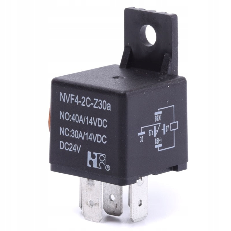 PRZEKAŹNIK 24V DC SAMOCHODOWY 30/40A NVF4-2C-Z30a - 12615040933 ...
