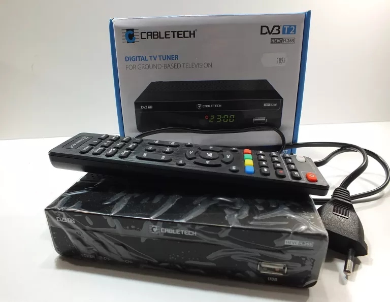 TUNER CYFROWY DVB-T2 HD H.265 HEVC CABLETECH - 13350125547 - oficjalne archiwum Allegro