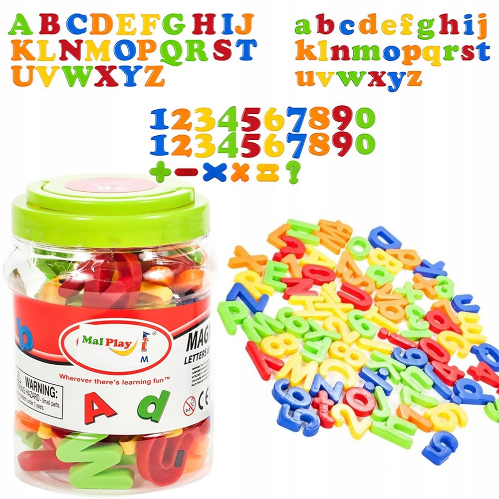 ALFABET MAGNESY NA LODÓWKĘ alfabet cyferki 78 elem - 12309885343 ...