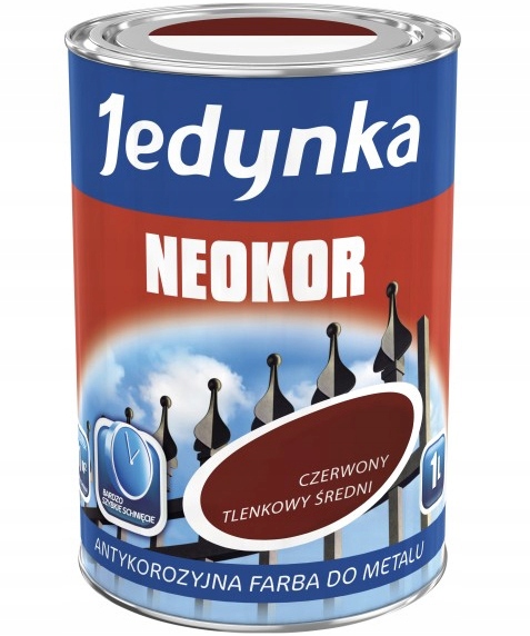 JEDYNKA NEOKOR Czerwony Tlenkowy Średni 1L - 9639540131 - oficjalne archiwum Allegro