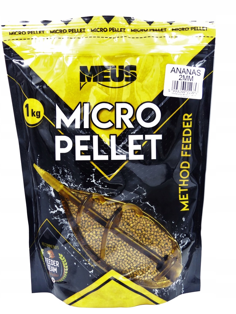 Pellet zanętowy Meus - Micro Pellet,1kg-Ananas 2mm - 11812006691 - oficjalne archiwum Allegro