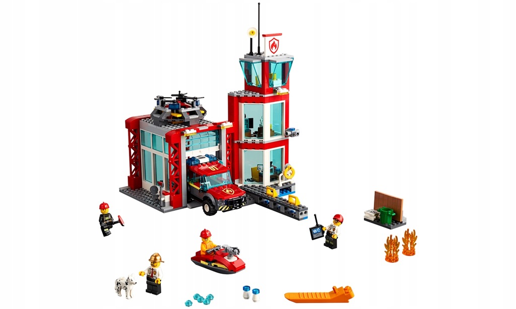 LEGO City Remiza strażacka 60215 - 8556217366 - oficjalne archiwum Allegro