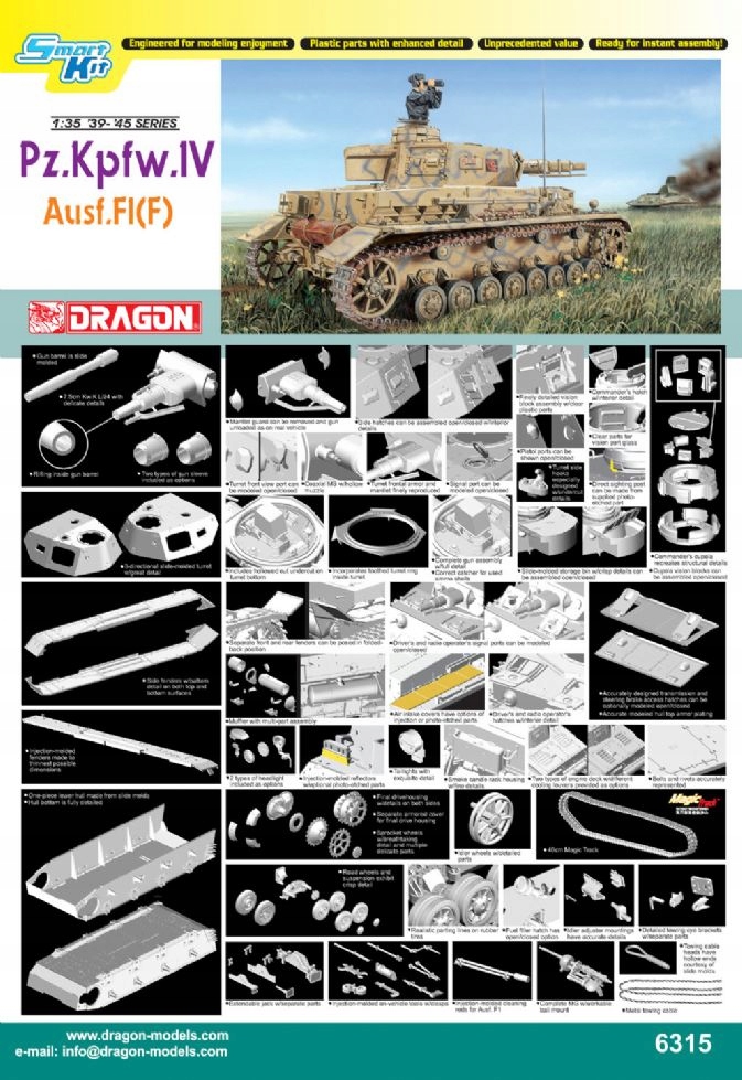 Dragon-6315 Pz.Kpfw.IV Ausf.F-1 - 13712522133 - oficjalne archiwum Allegro
