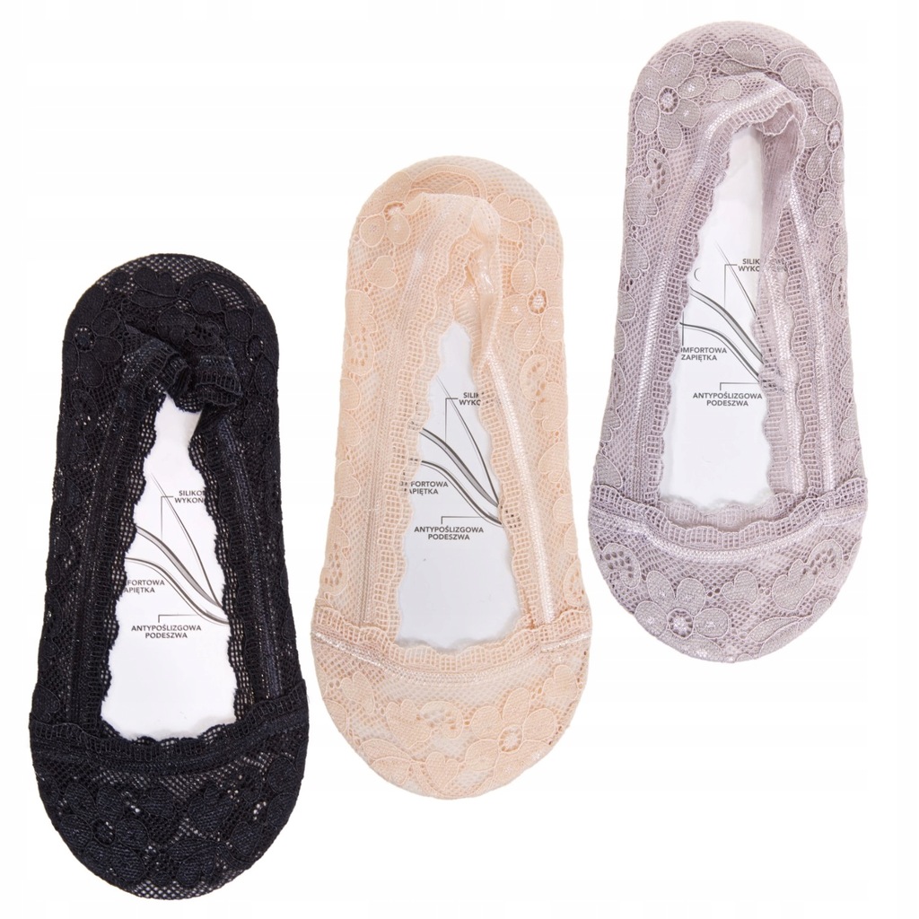 SKARPETKI STOPKI DAMSKIE ELEGANCKIE MORAJ 38-41 x3 - 13592440000 - oficjalne archiwum Allegro