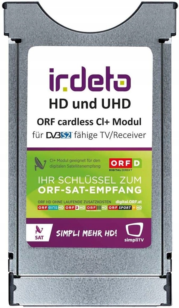 MODUŁ CI+ KARTA ORF IRDETO HD/UHD DVB-S2 - 12765849168 - oficjalne ...
