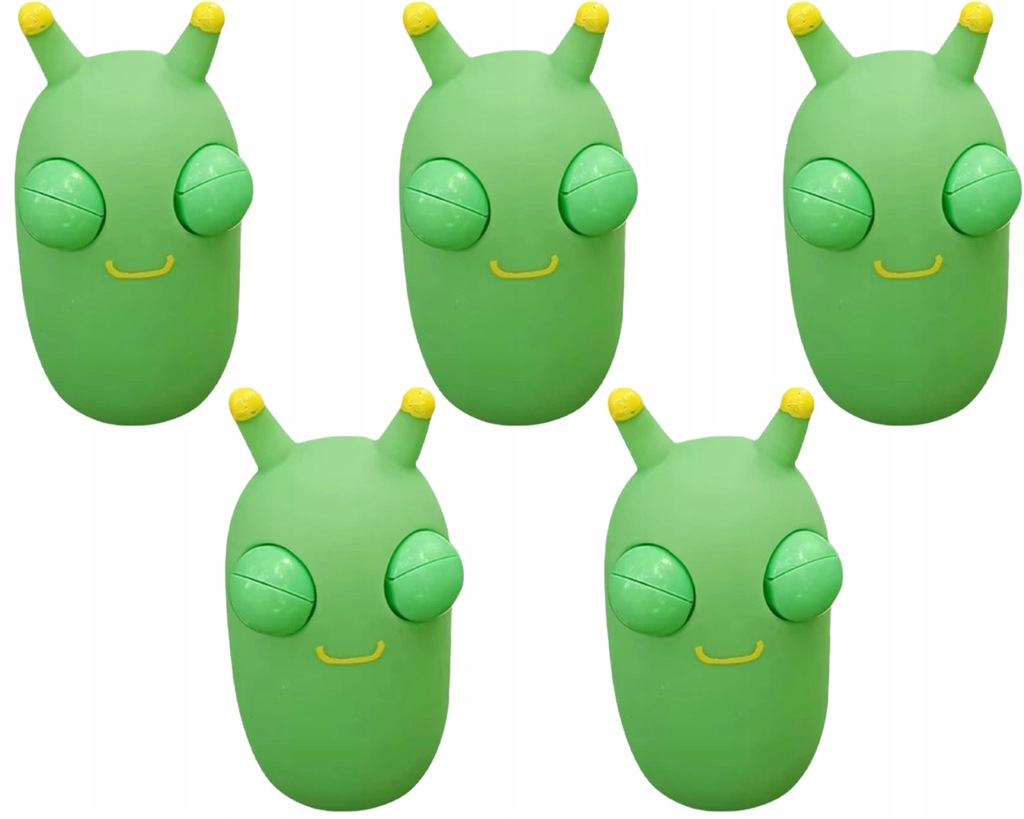 Gniotek antystresowy sensoryczny ZESTAW 5 sztuk ufoludek ślimak ...